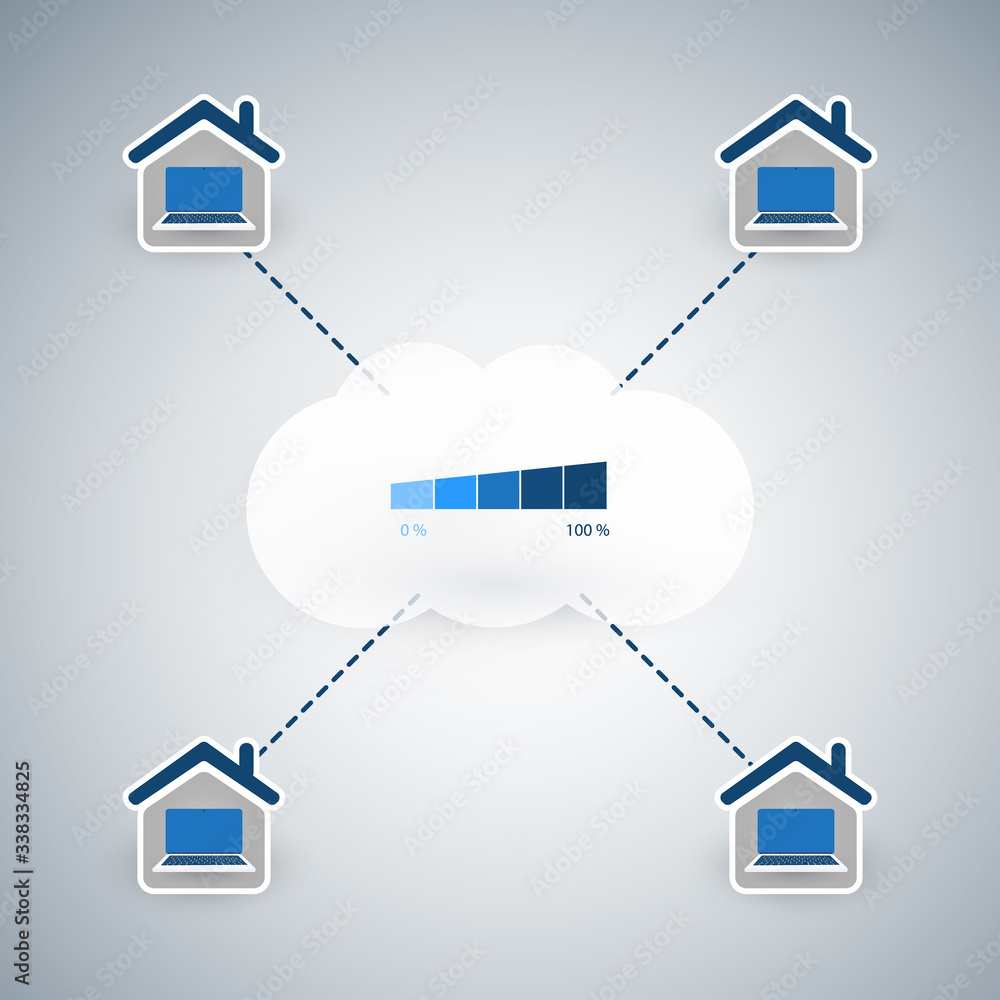 Increasing Number of People Work at Home and Make Social Connections ...