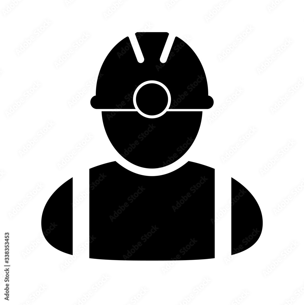 miner icon Stock Vector | Adobe Stock