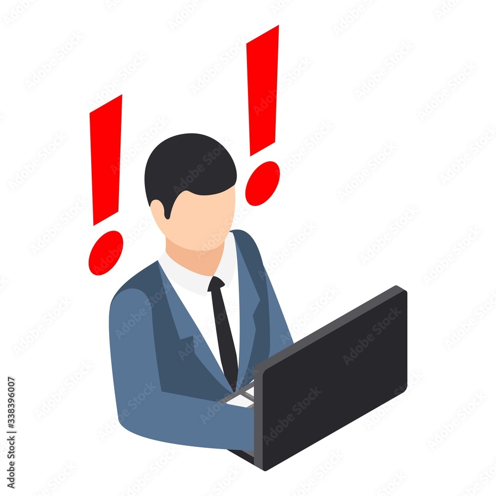 Technical problem icon. Isometric illustration of technical problem ...