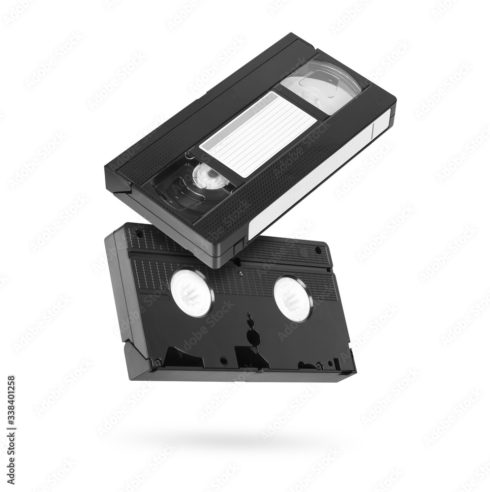 Two old video tapes isolated on a white background Stock Photo | Adobe ...