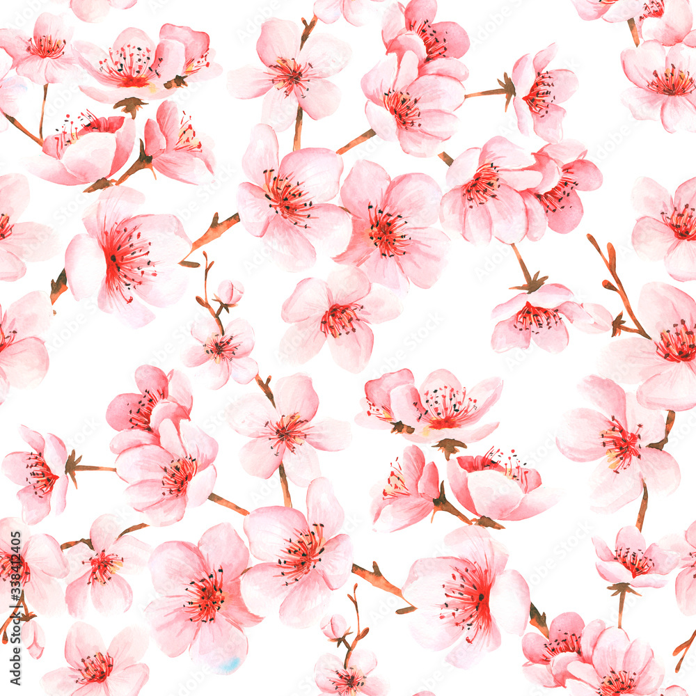 Cherry Blossom Pattern Wallpaper