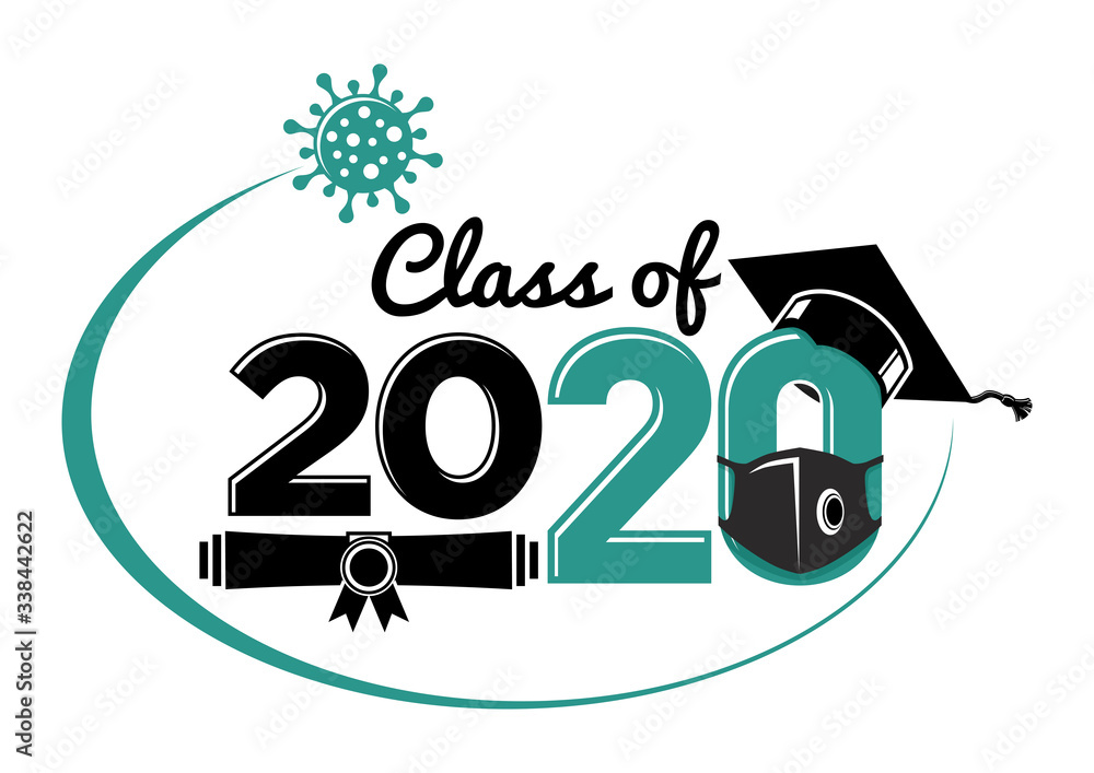 Class of 2020 during quarantine - lettering for greeting, invitation ...