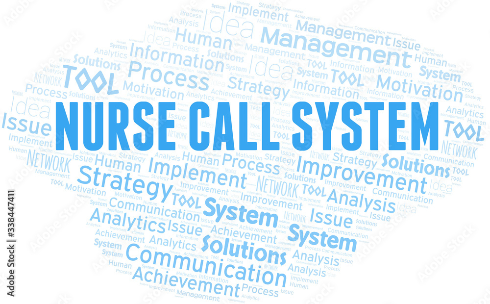 Nurse Call System typography vector word cloud. Stock Vector | Adobe Stock