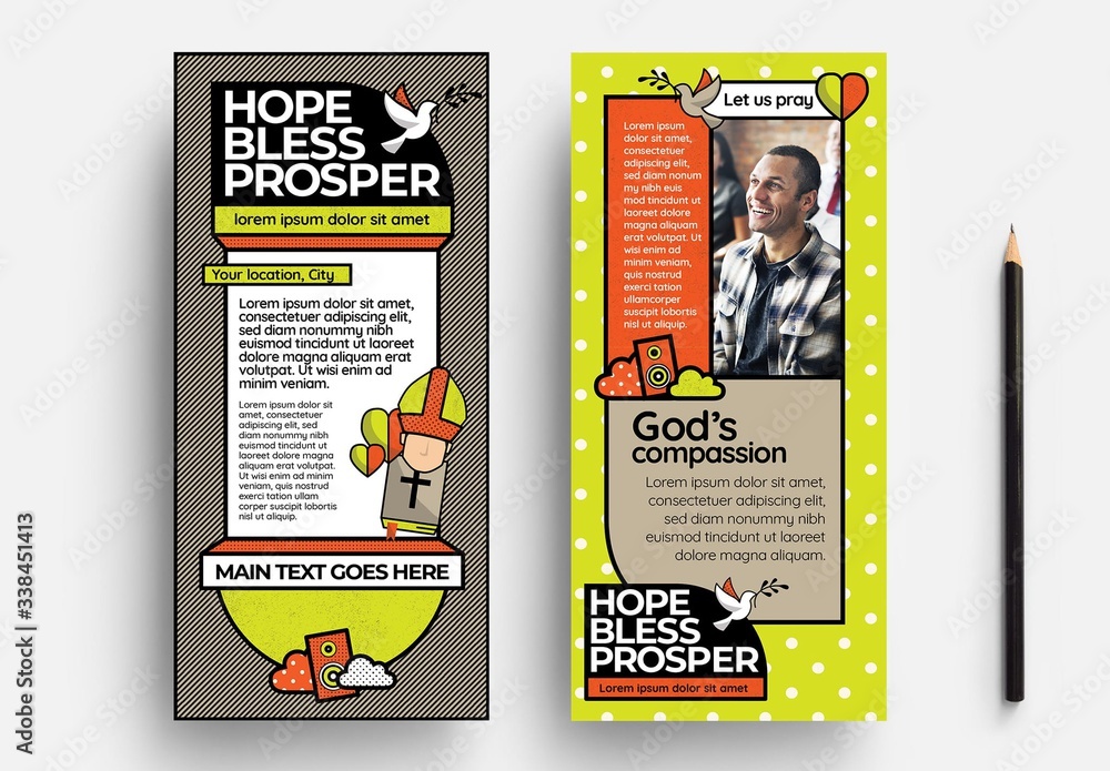 Christian Church Flyer Layout Stock Template | Adobe Stock