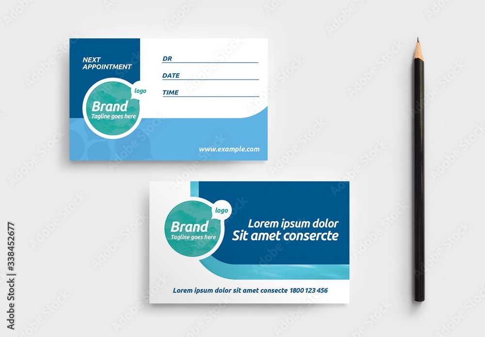 Medical Appointment Card Layout Stock Template | Adobe Stock