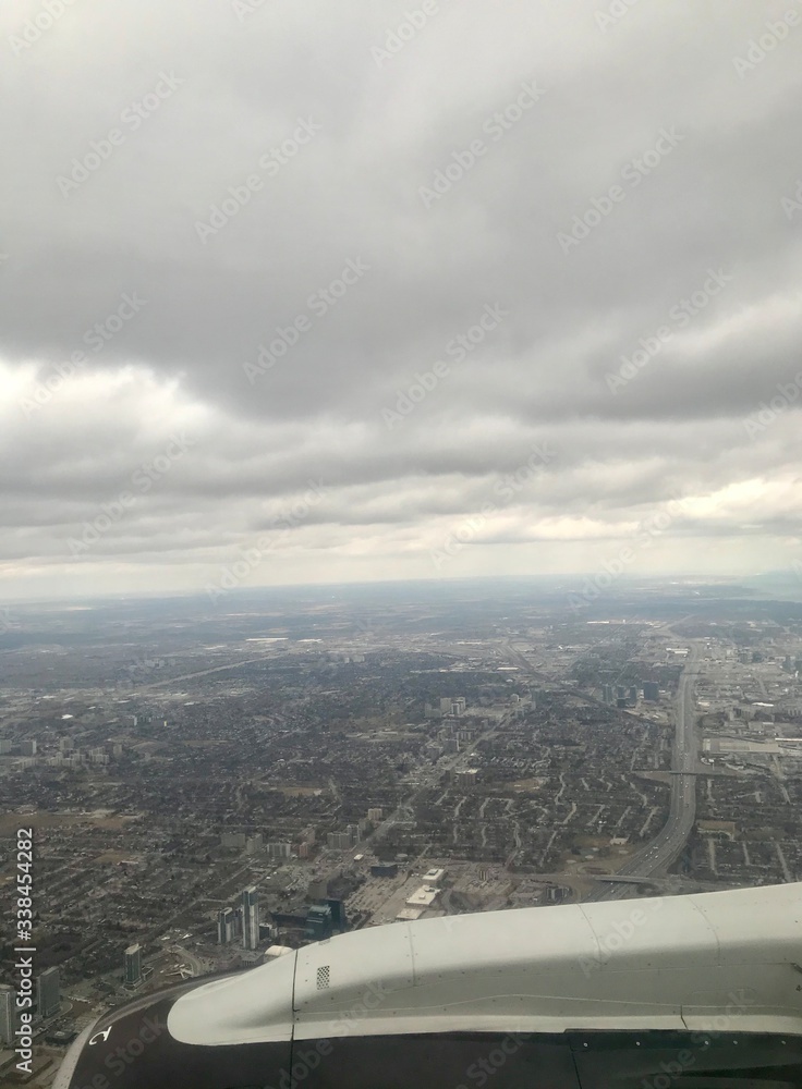 Aerial / Birds eye view of Toronto City (Ontario, Canada, North America ...
