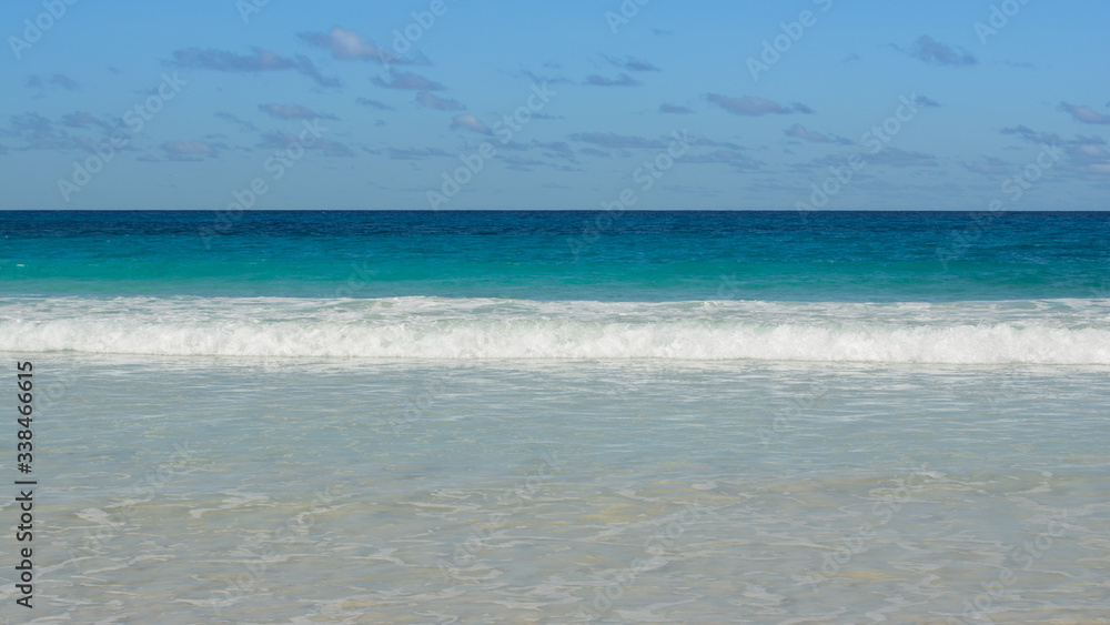 Indian Ocean Landscape photo with the rippling wave coming onto the ...