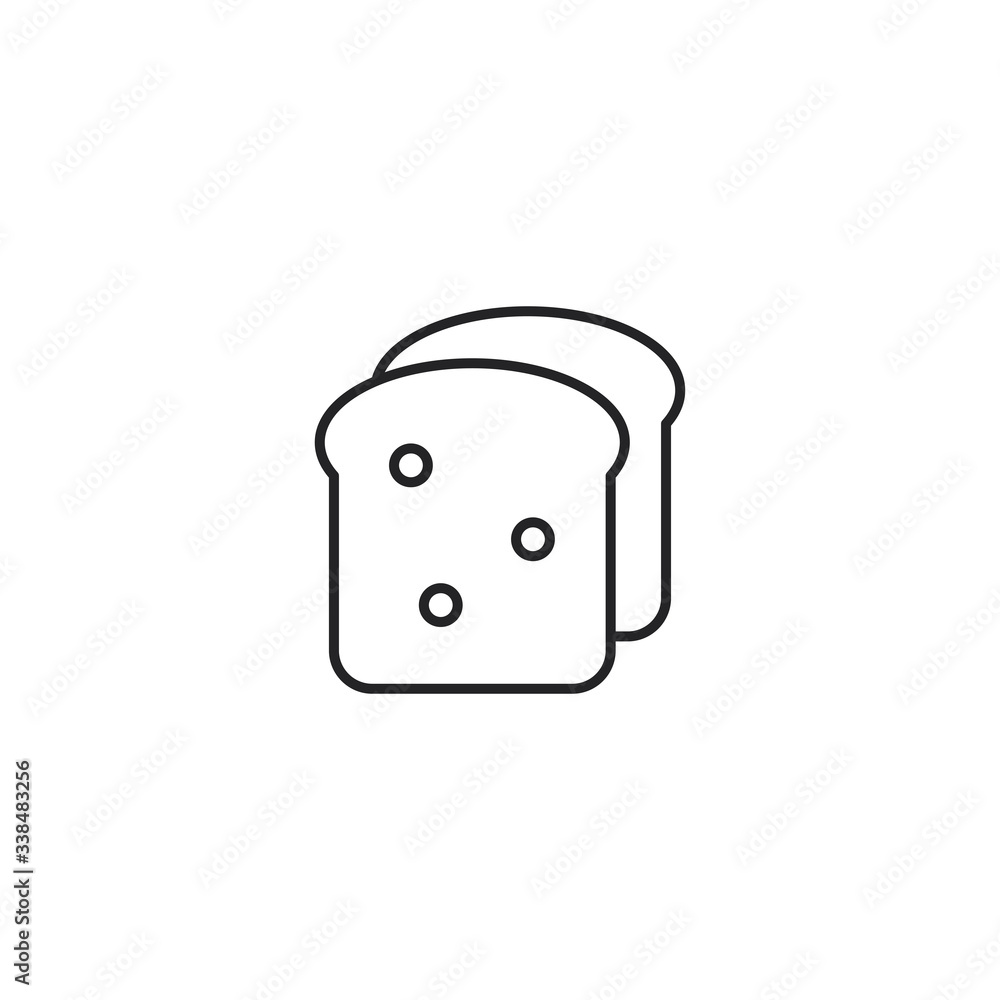 Toast icon. Bread symbol modern, simple, vector, icon for website ...