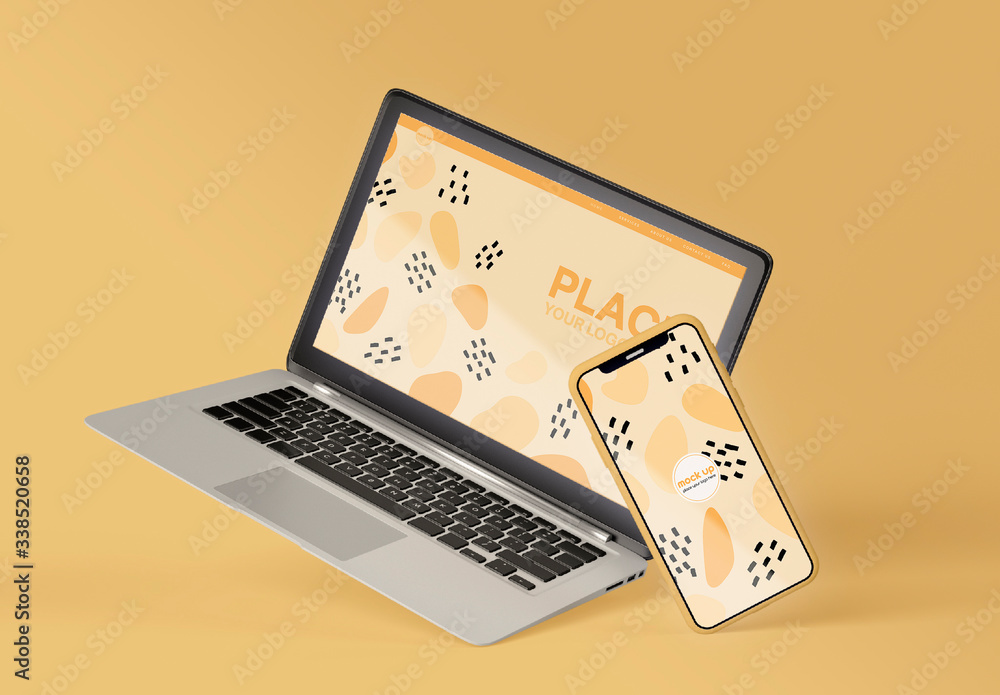 Laptop and Smartphone Mockup Stock Template | Adobe Stock
