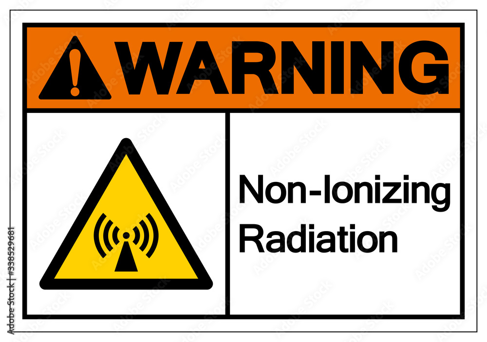 Warning Non-Ionizing Radiation Symbol, Vector Illustration, Isolate On ...