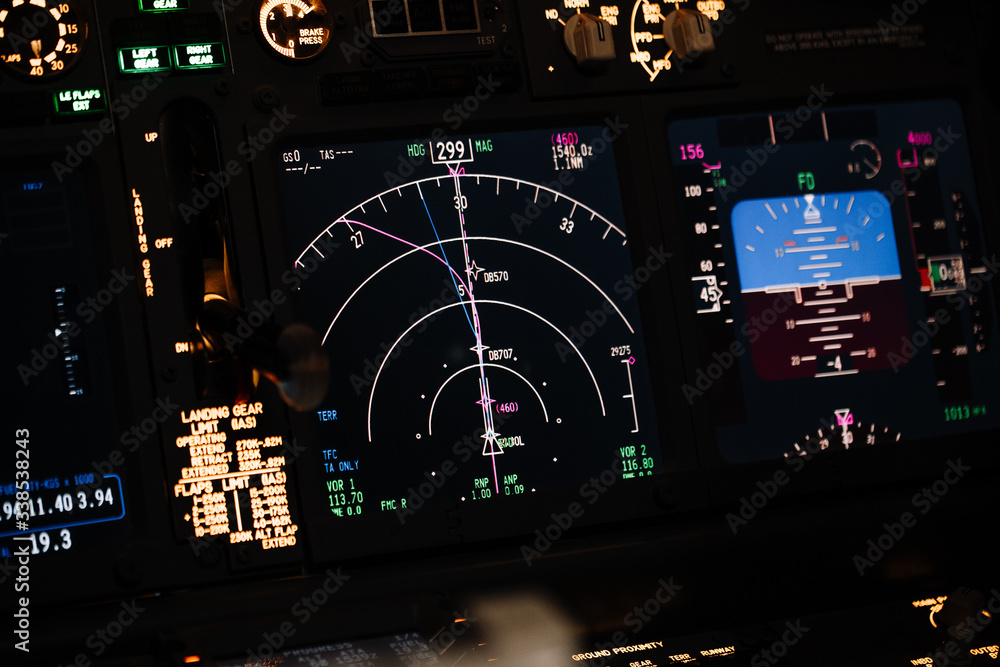 Display navigator system of Boeing aircraft. Automatic landing system ...