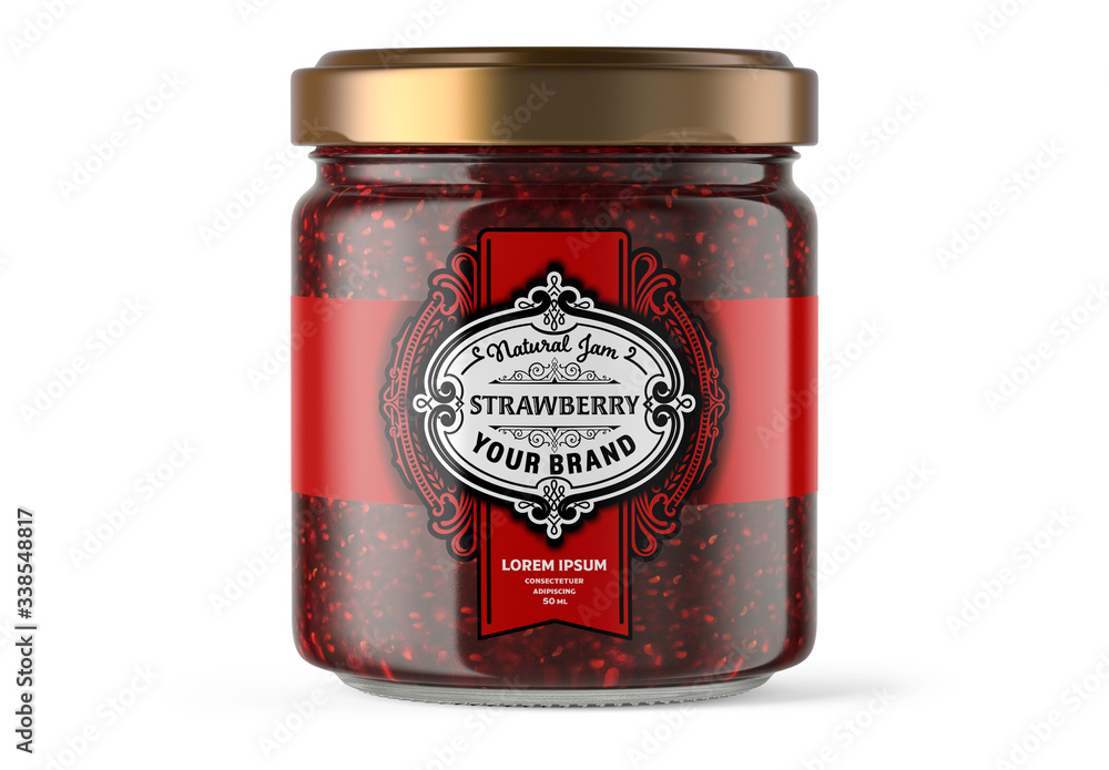 Vintage-Style Jam Label Layout Stock Template | Adobe Stock