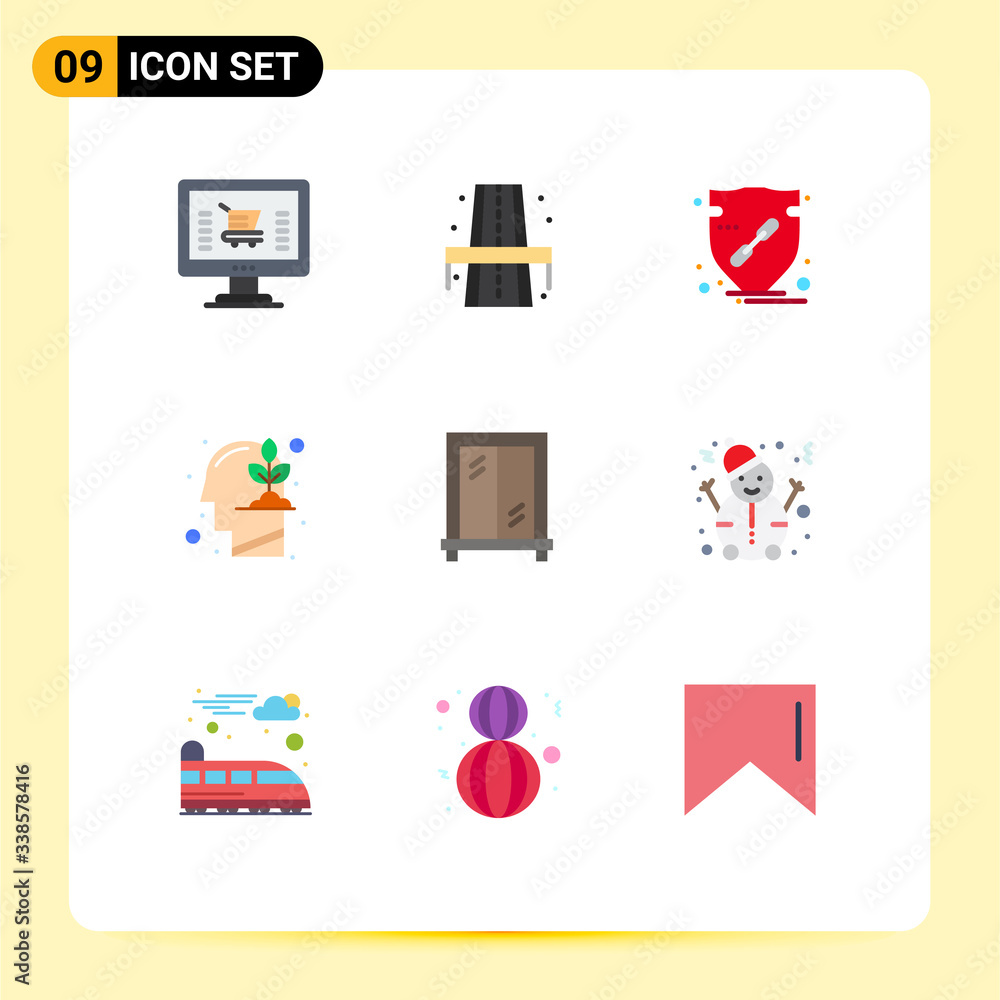 9 Creative Icons Modern Signs and Symbols of interior, mind, trust ...