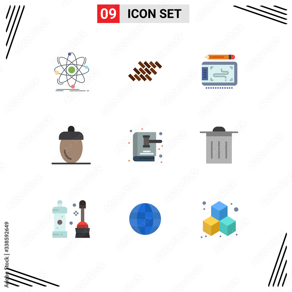 9 Creative Icons Modern Signs and Symbols of fruits, farmer, block ...