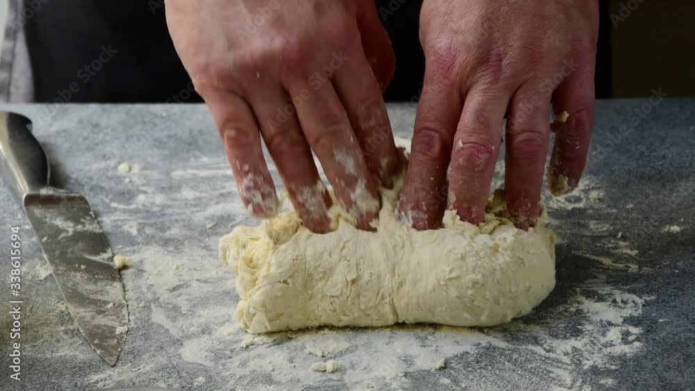 home dough recipe and the cooking steps. Stages of preparing dough for ...