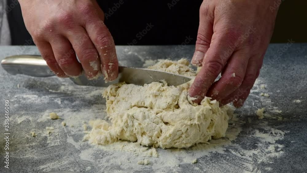 home dough recipe and the cooking steps. Stages of preparing dough for ...