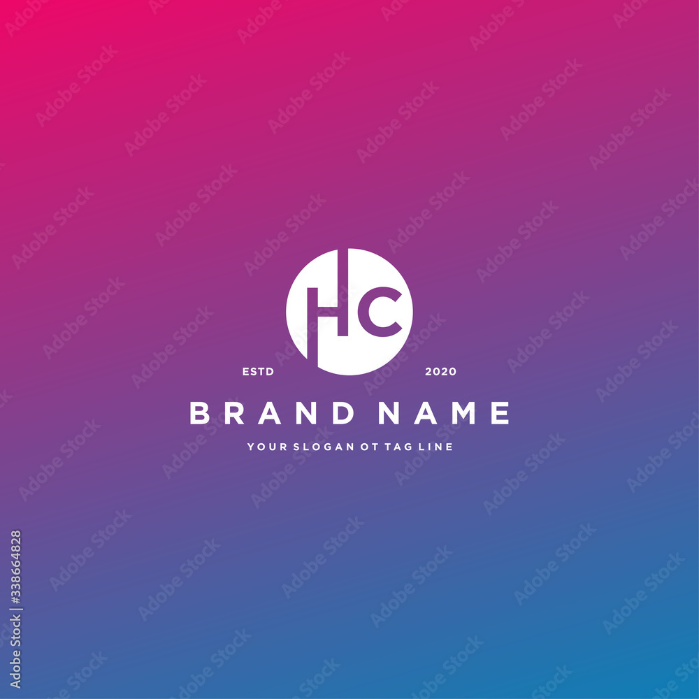 letter HC logo design vector Stock Vector | Adobe Stock