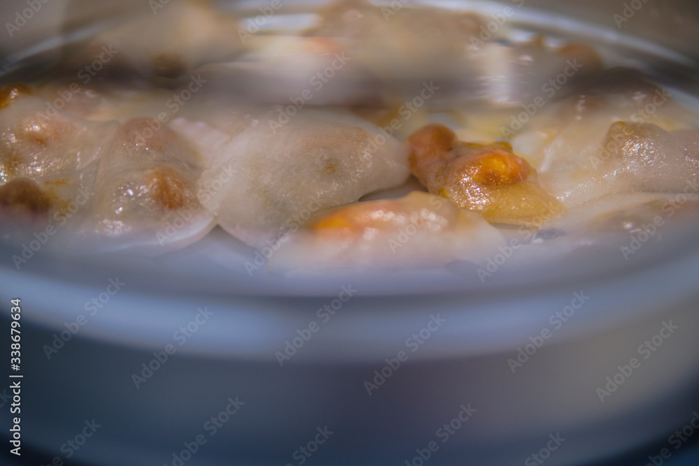 Tapioca Starch Chewy Crystal Dumplings with Shrimp and Pork fillings ...