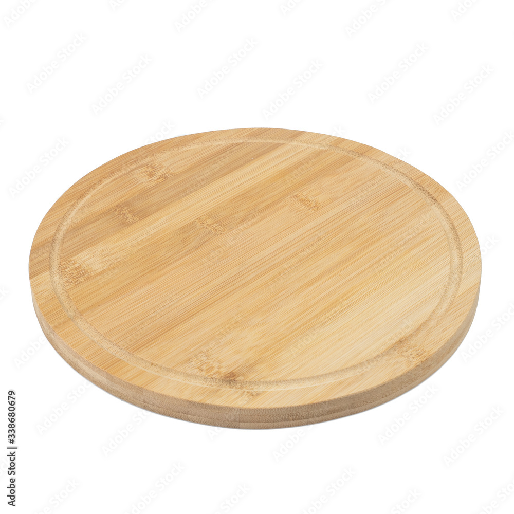wooden plate for food isolated on white background.concept Handcraft ...