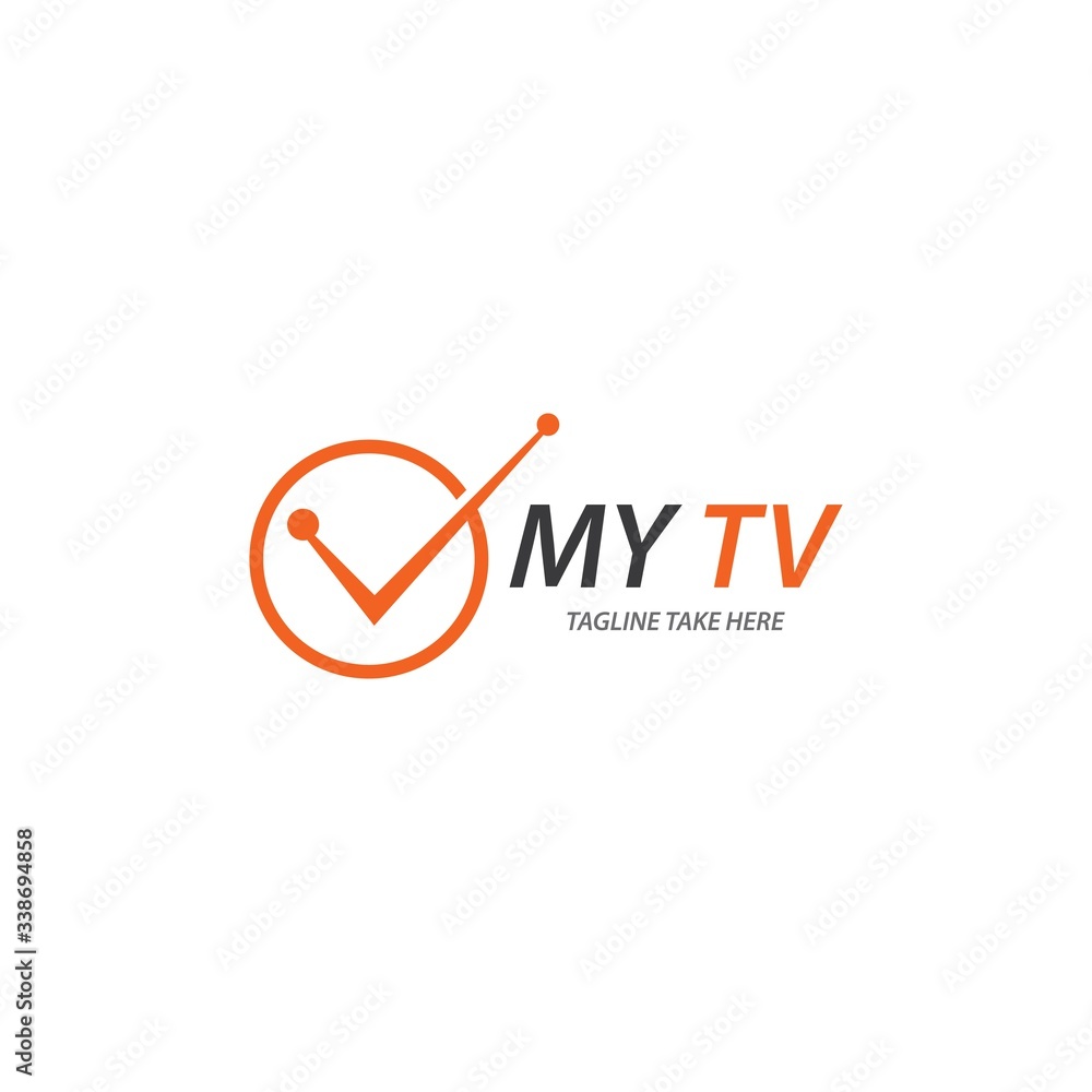 TV logo vector Stock Vector | Adobe Stock