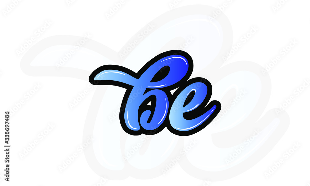 Alphabet letter icon logo EB or BE Stock Vector | Adobe Stock