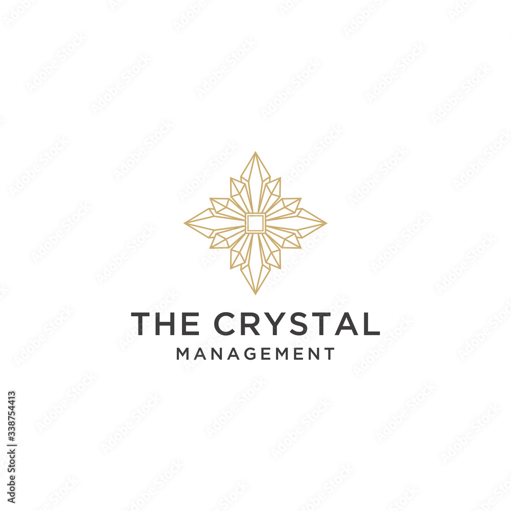 Creative modern crystal sign logo icon vector template Stock Vector ...