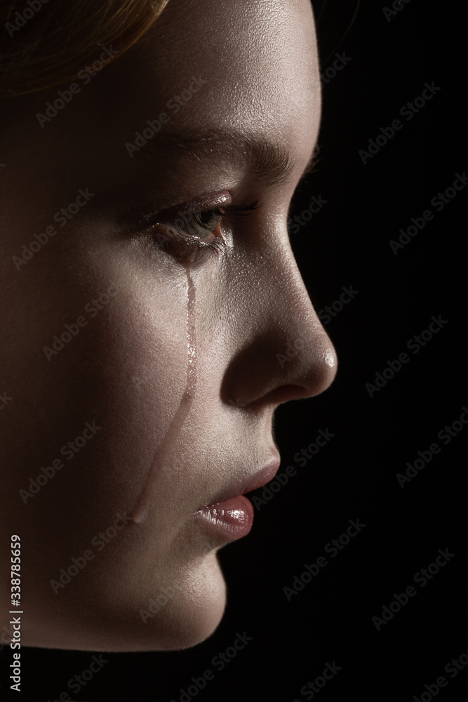 sad crying girl Stock Photo | Adobe Stock