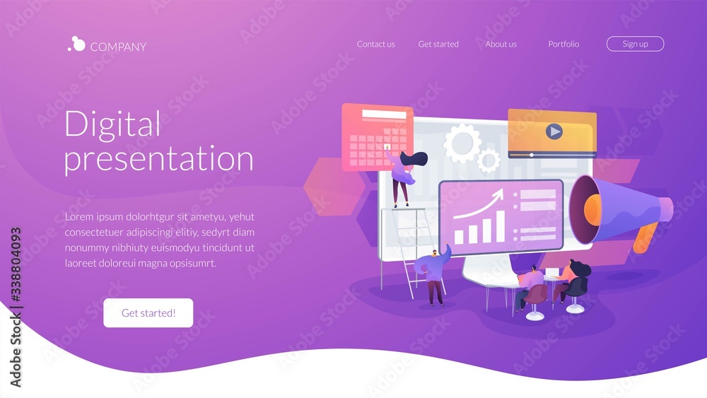Infographics, statistics diagrams and charts visualization. Digital ...