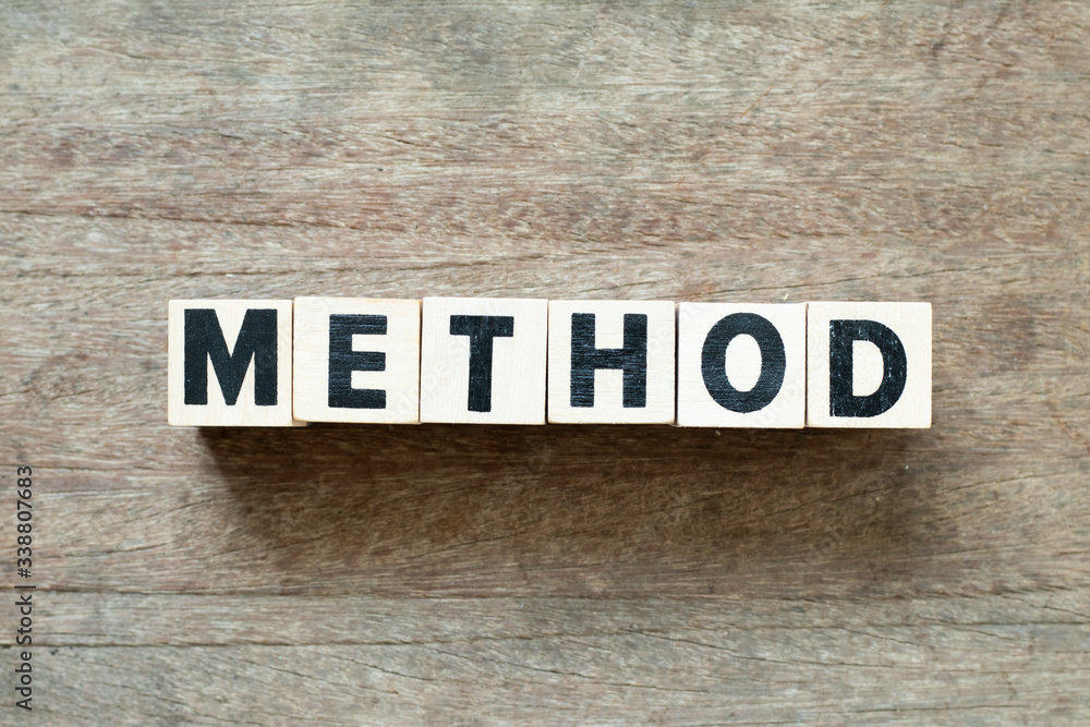 Letter block in word method on wood background Stock Photo | Adobe Stock