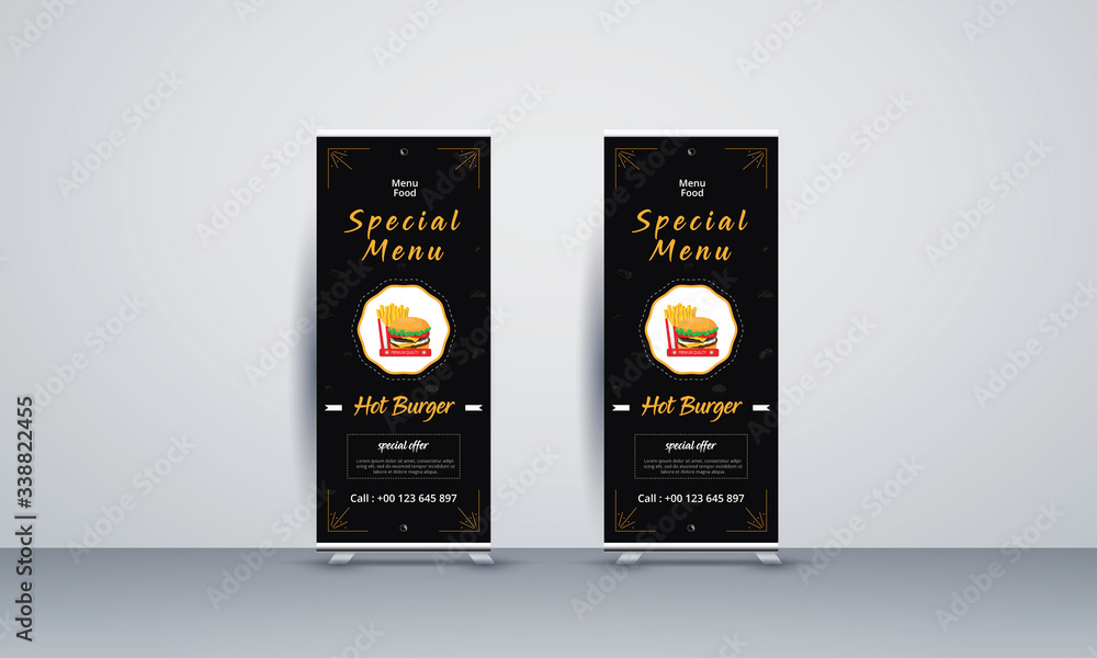 modern Food roll up banner and retractable banner x stand banner pull ...