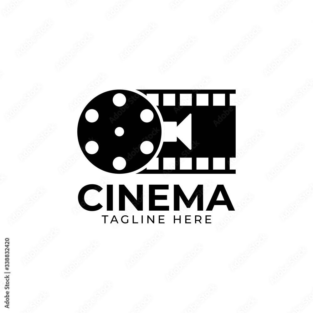 abstract cinema logo vector template isolated on white background Stock ...