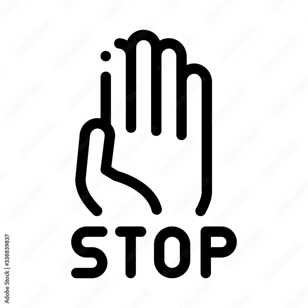 stop bullying icon vector. stop bullying sign. isolated contour symbol ...