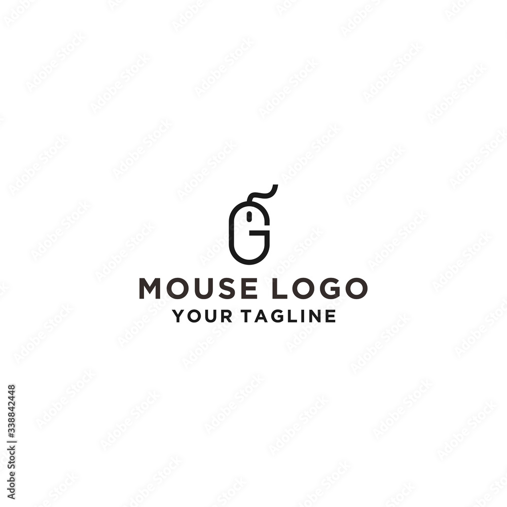 Mouse Letter G Logo design Stock Vector | Adobe Stock