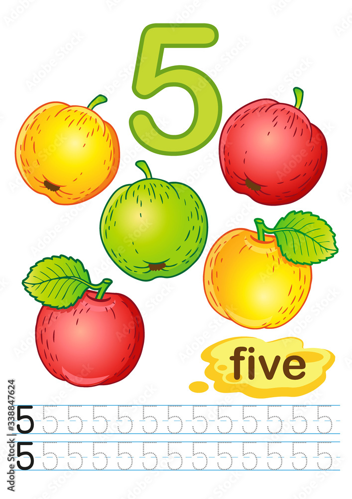 Vector printable worksheet for kindergarten and preschool. Exercises ...