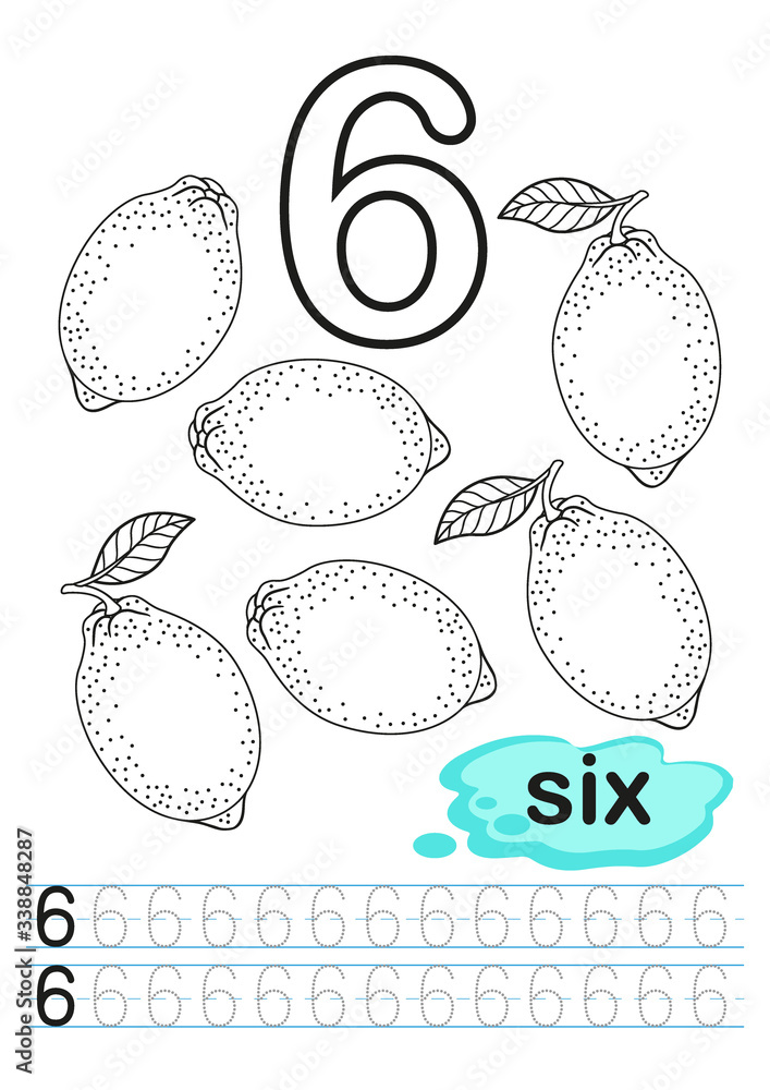 Vector coloring printable worksheet for kindergarten and preschool ...