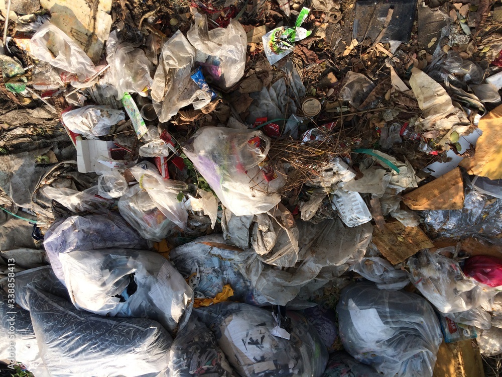 Garbage Spread Outdoors Stock Photo | Adobe Stock