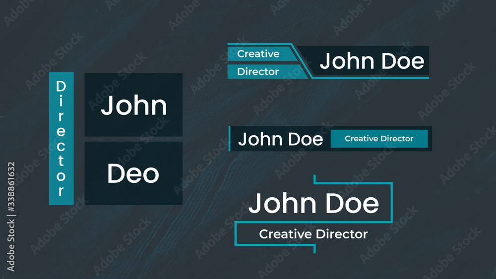 Modern Creative Lower Thirds Stock Template | Adobe Stock