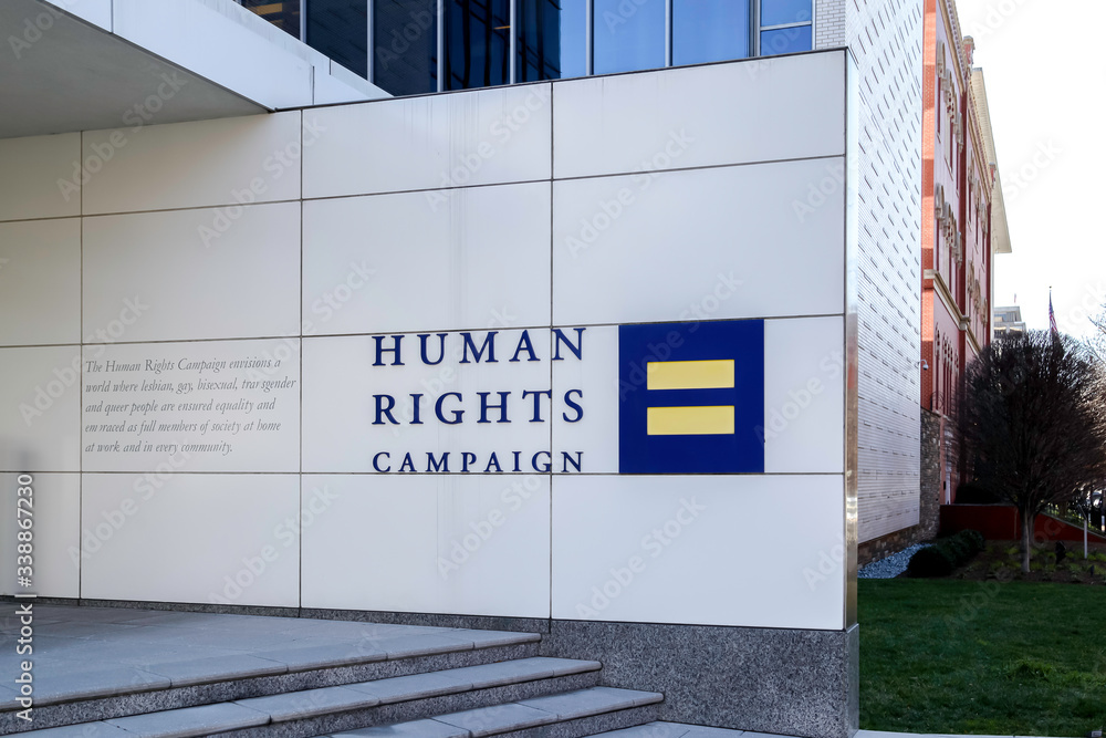 Washington, D.C., USA- March 1, 2020: Human Rights Campaign ...