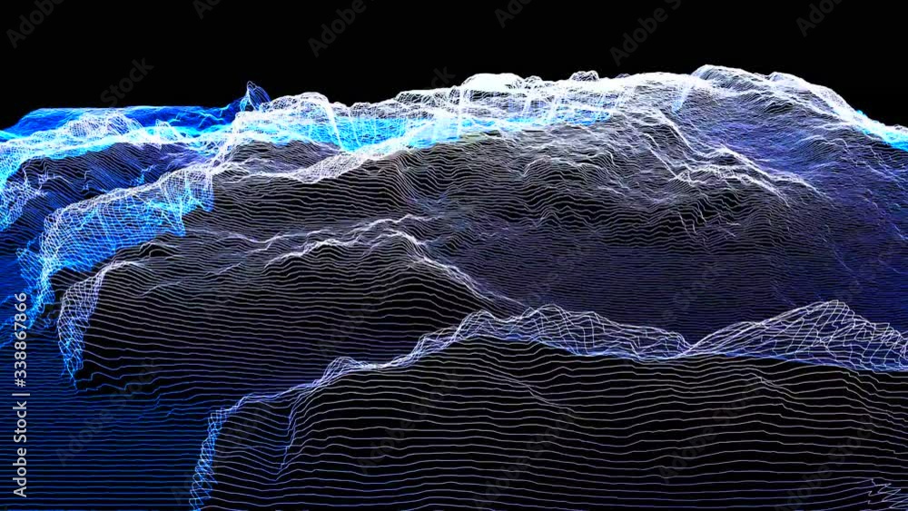 Earth landscape rendering, 3D modulation. Abstract modern geometric ...