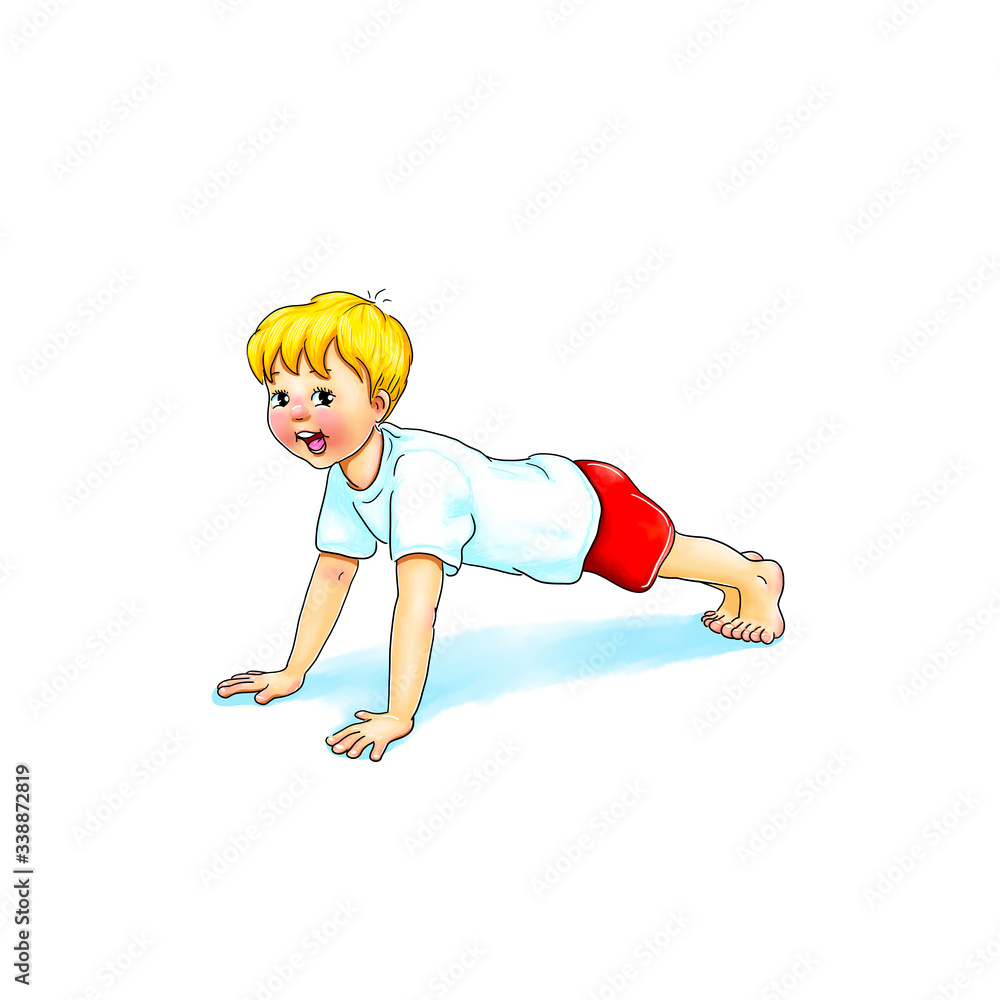 Kids Yoga - Joga für Kinder, Asana Brücke, horizontal Banner Design ...