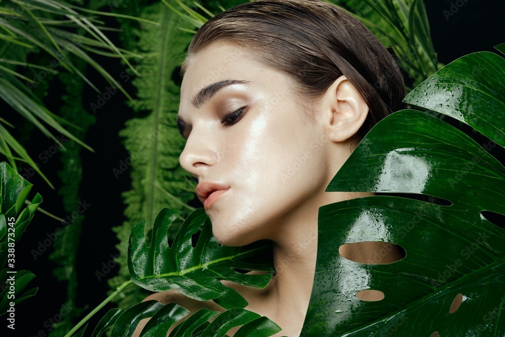 beautiful woman bare shoulders clean skin Stock Photo | Adobe Stock