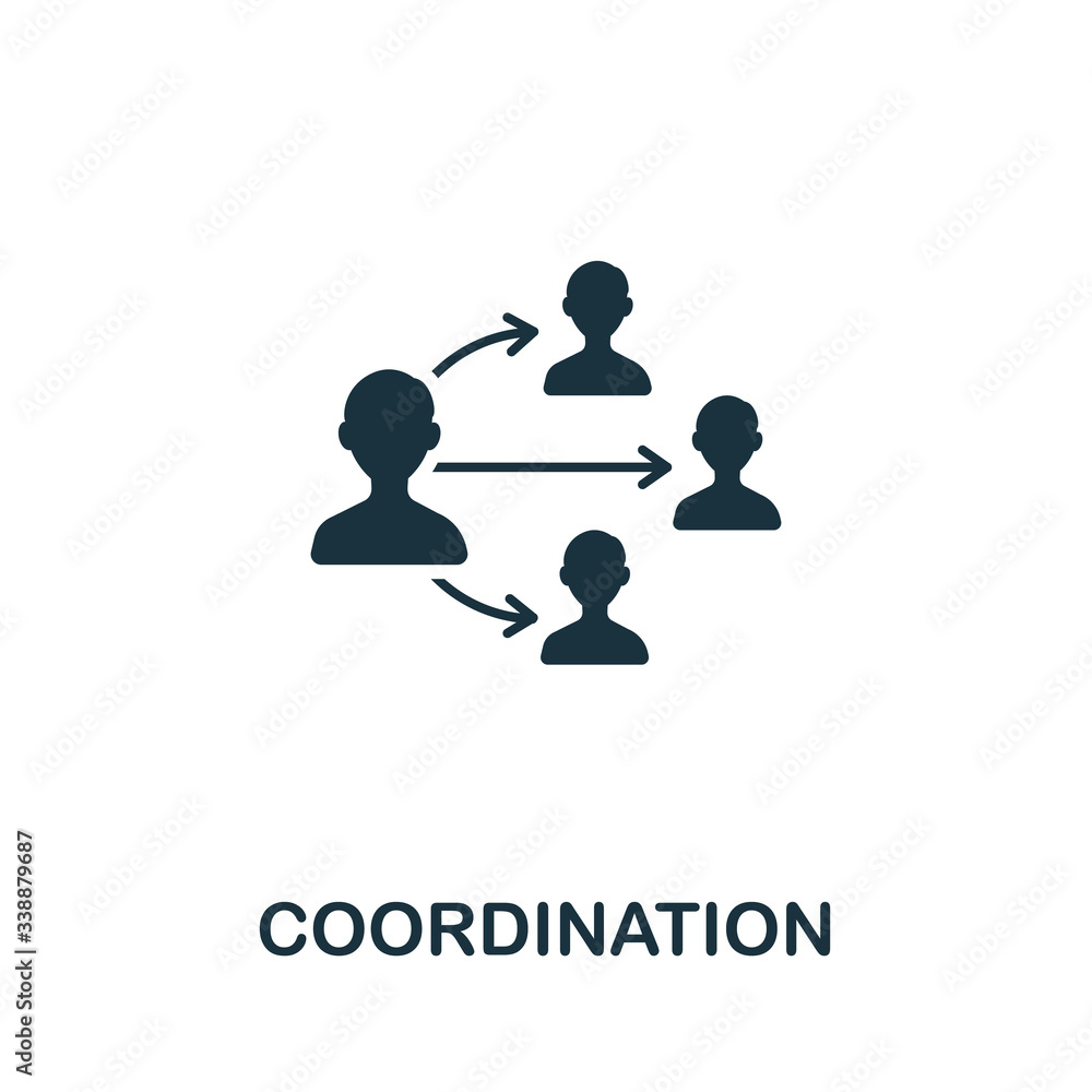 Coordination icon from personal productivity collection. Simple line ...
