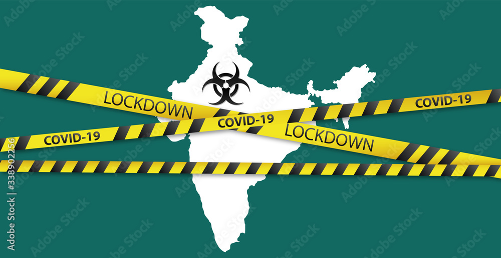 Concept of India national lockdown due to coronavirus crisis covid-19 ...