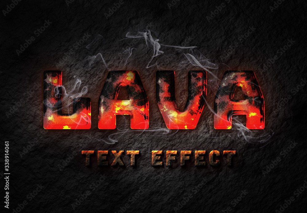 Lava Text Effect Stock Template | Adobe Stock