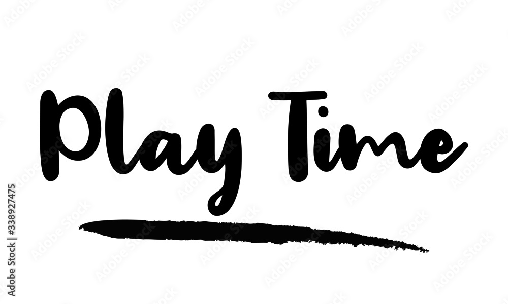 Play Time Typography. Handwritten phrase. Inspiration graphic design ...
