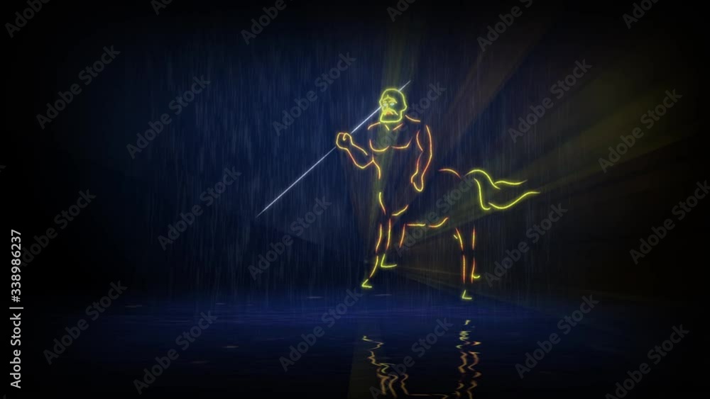 Centaur. Ancient Greek mythology. Computer simulation of an animated ...