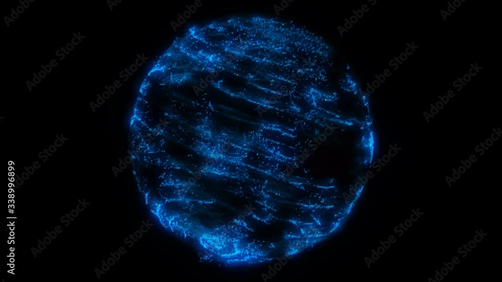Sphere, globe and space in the form of a plexus . Abstract geometric ...