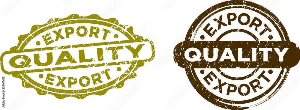 Export Quality stamps,2 kinds. Vector illustration. Grunge texture ...