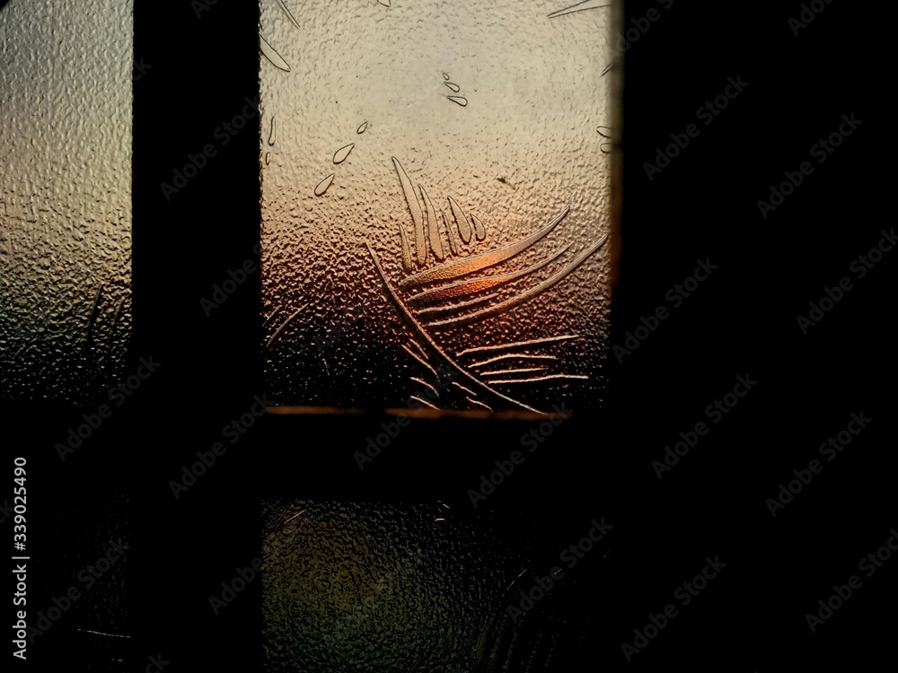 Obscured Glass Window In Detail Stock Photo | Adobe Stock