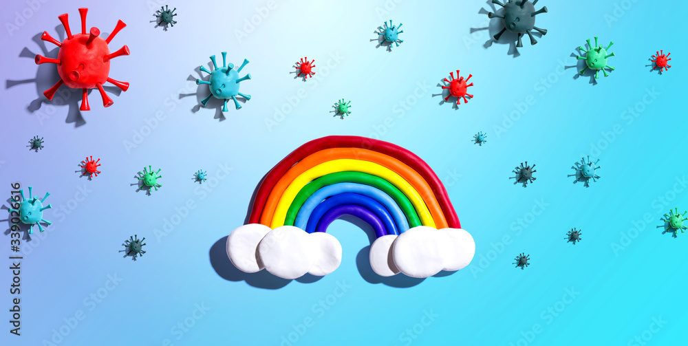 Hopes and wishes for the coronavirus situation with clay rainbow and ...